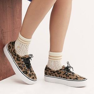 Vans | Shoes | Vans Authentic Platform Fuzzy Leopard | Poshmark